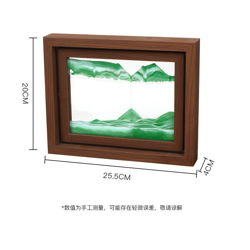 Современная 3D зыбучие пески живопись вращающаяся деревянная фоторамка песочные часы украшение дома гостиная офис декомпрессионные украшения