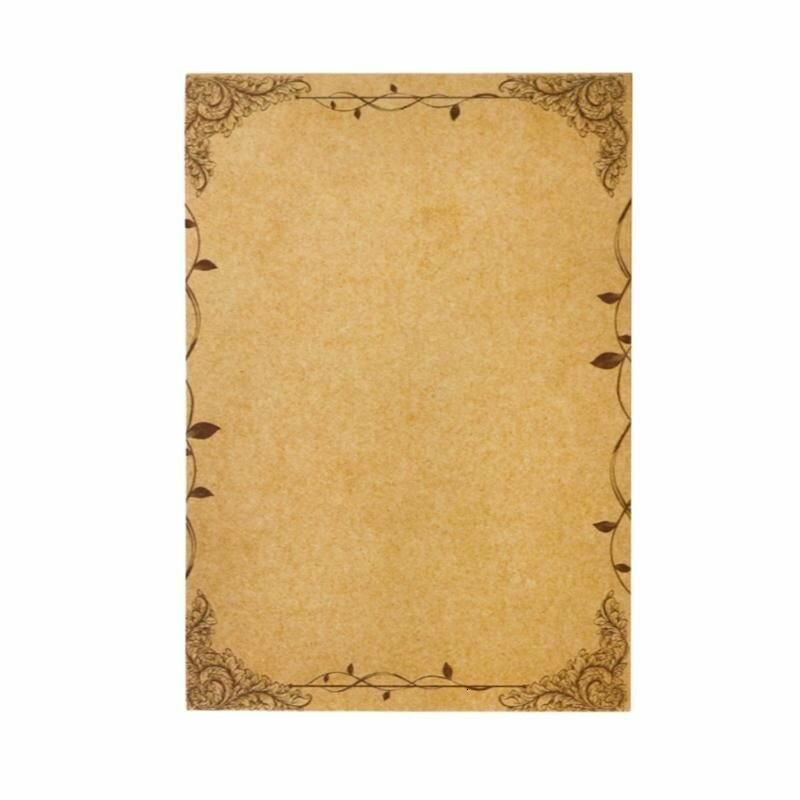 Письменная бумага, винтажный дизайн, двусторонняя, для письма, стиль 1