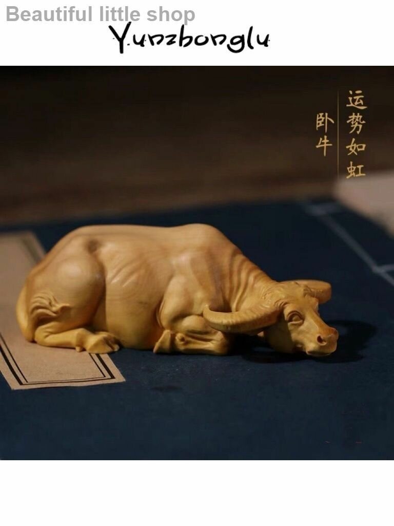 Yunzhonglu Статуя буйвола, Натуральная древесина, Туя восточная, Резьба по дереву