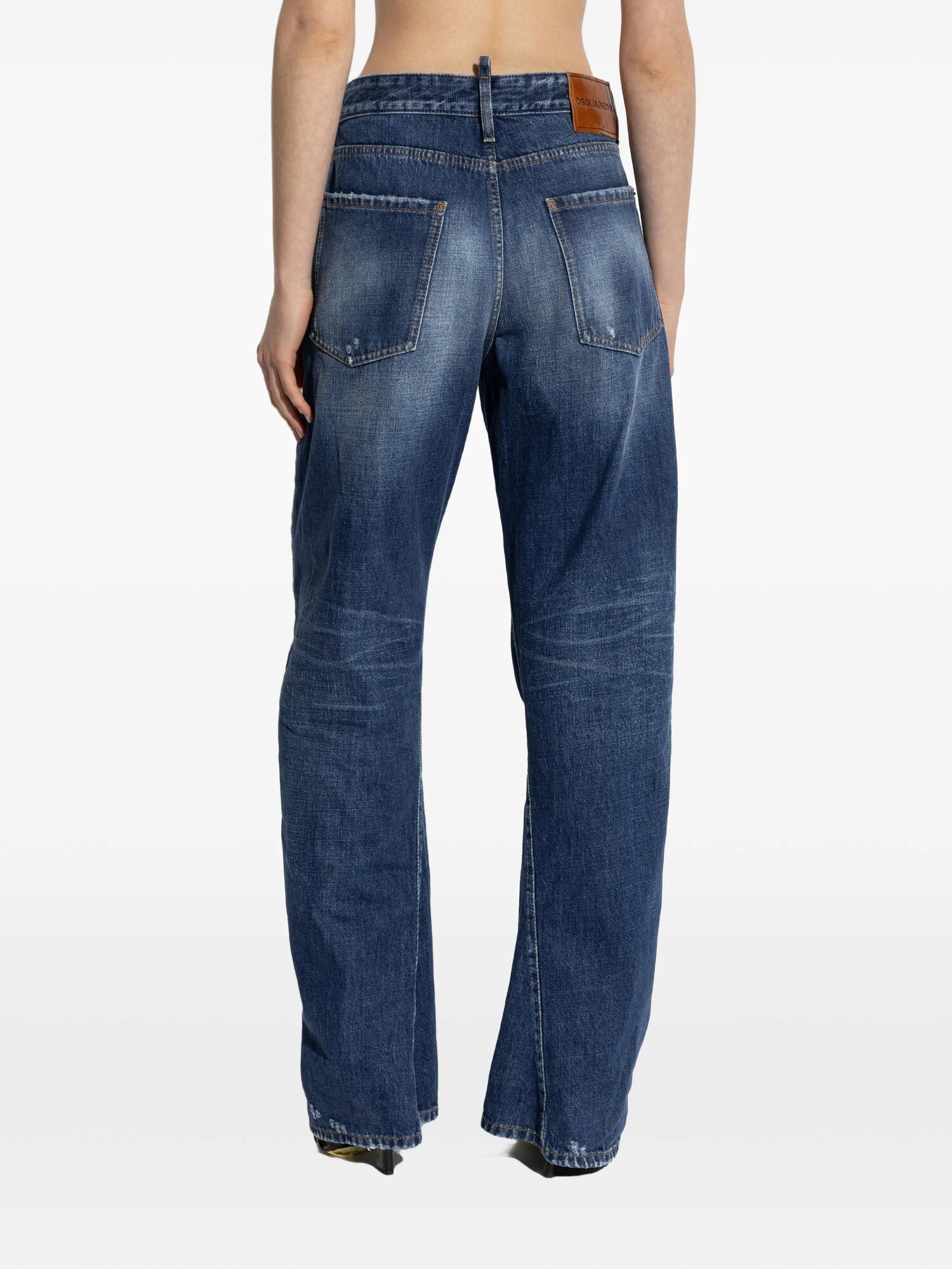 Брюки DSQUARED2 Distressed trousers, размер 44, синий — фото 1