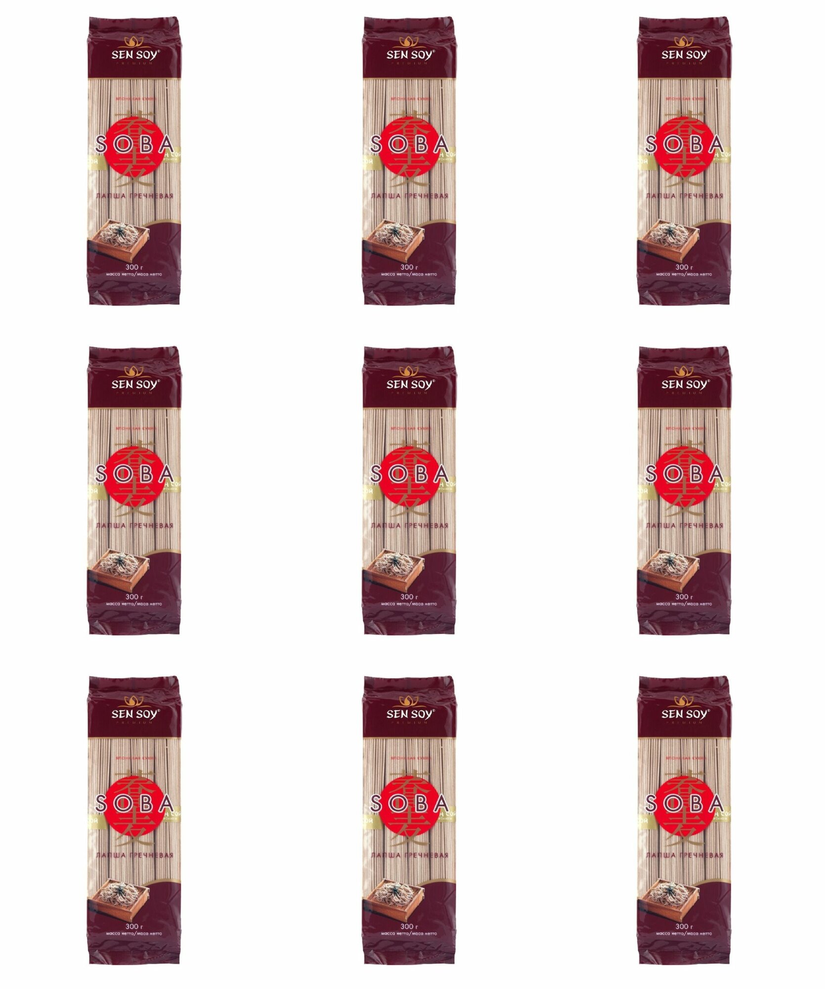 Sen Soy Лапша гречневая Soba, 300 г, 9 шт