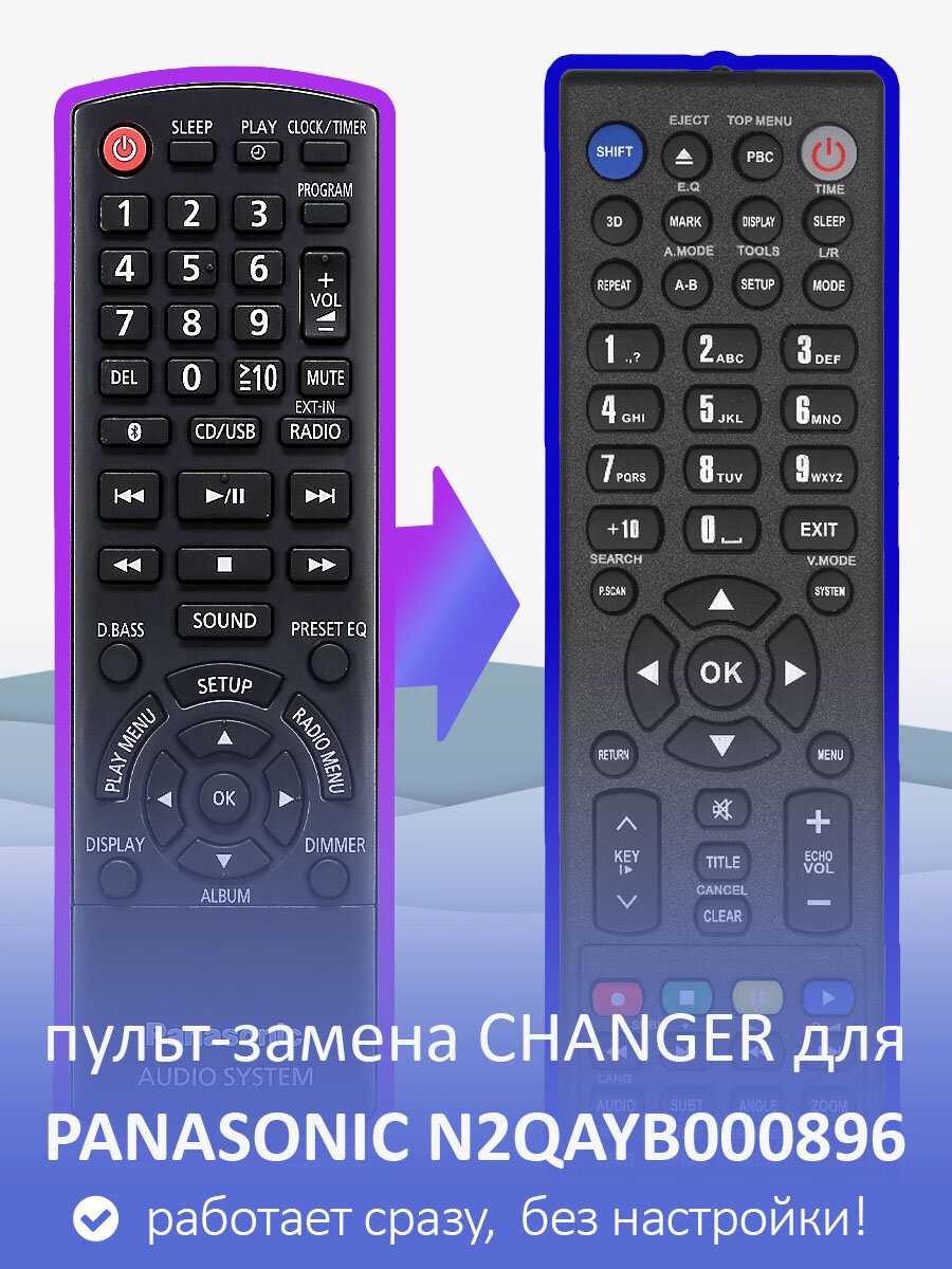 Пульт-замена для PANASONIC N2QAYB000896