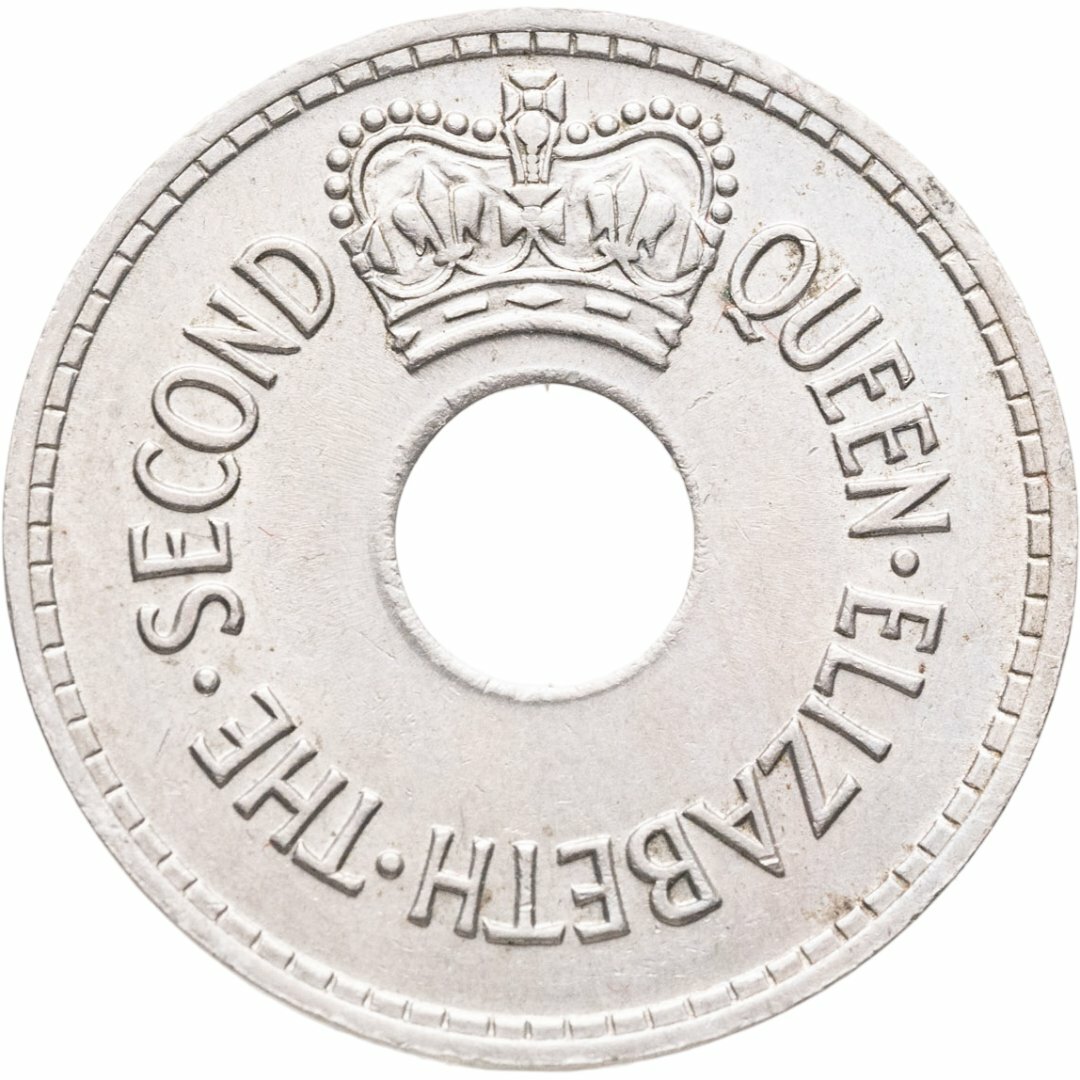 Фиджи 1 пенни penny 1966, Мельхиор медь-никель, в сохранности XF