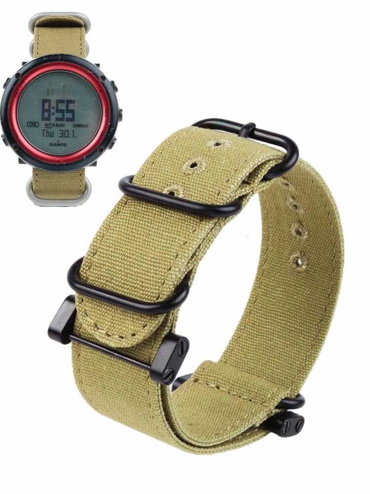Холщовый нейлоновый ремень 24 мм для Suunto Core, дышащий спортивный ремешок для походов и альпинизма, мужской