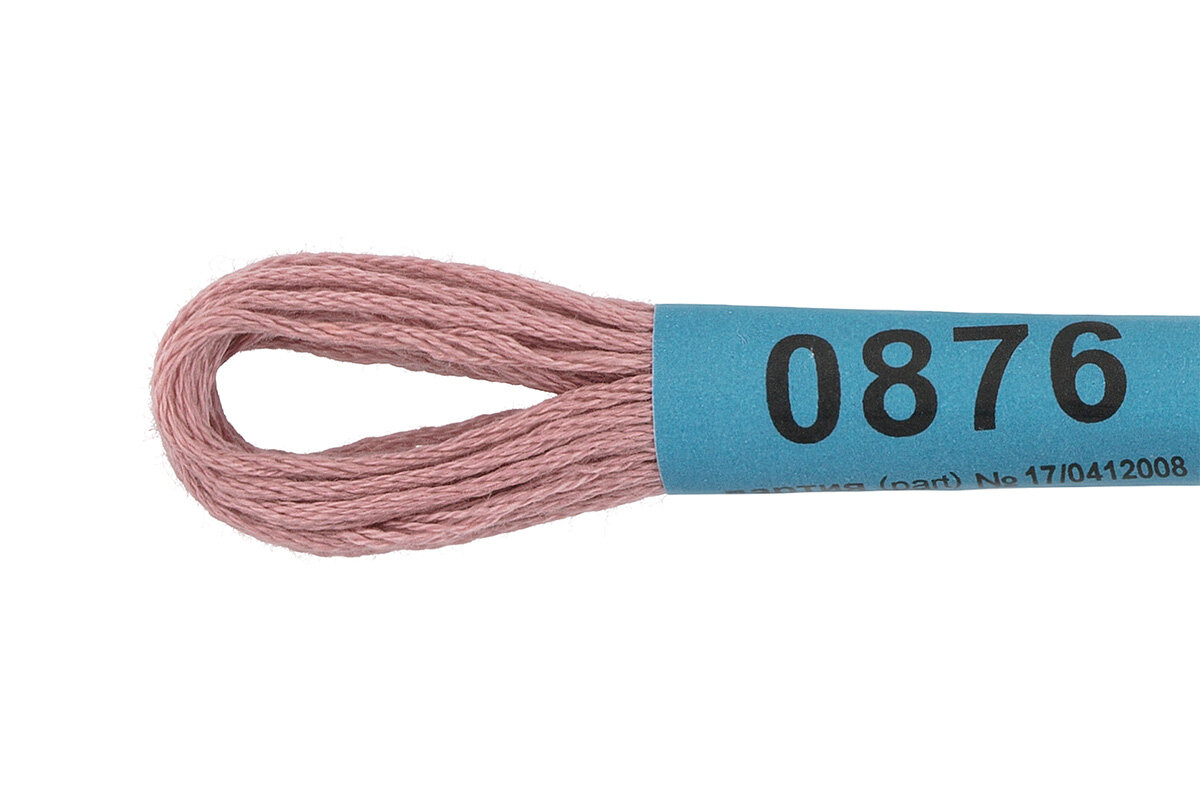 Мулине "Gamma" 100% хлопок 8 м №0876 гр. розов.
