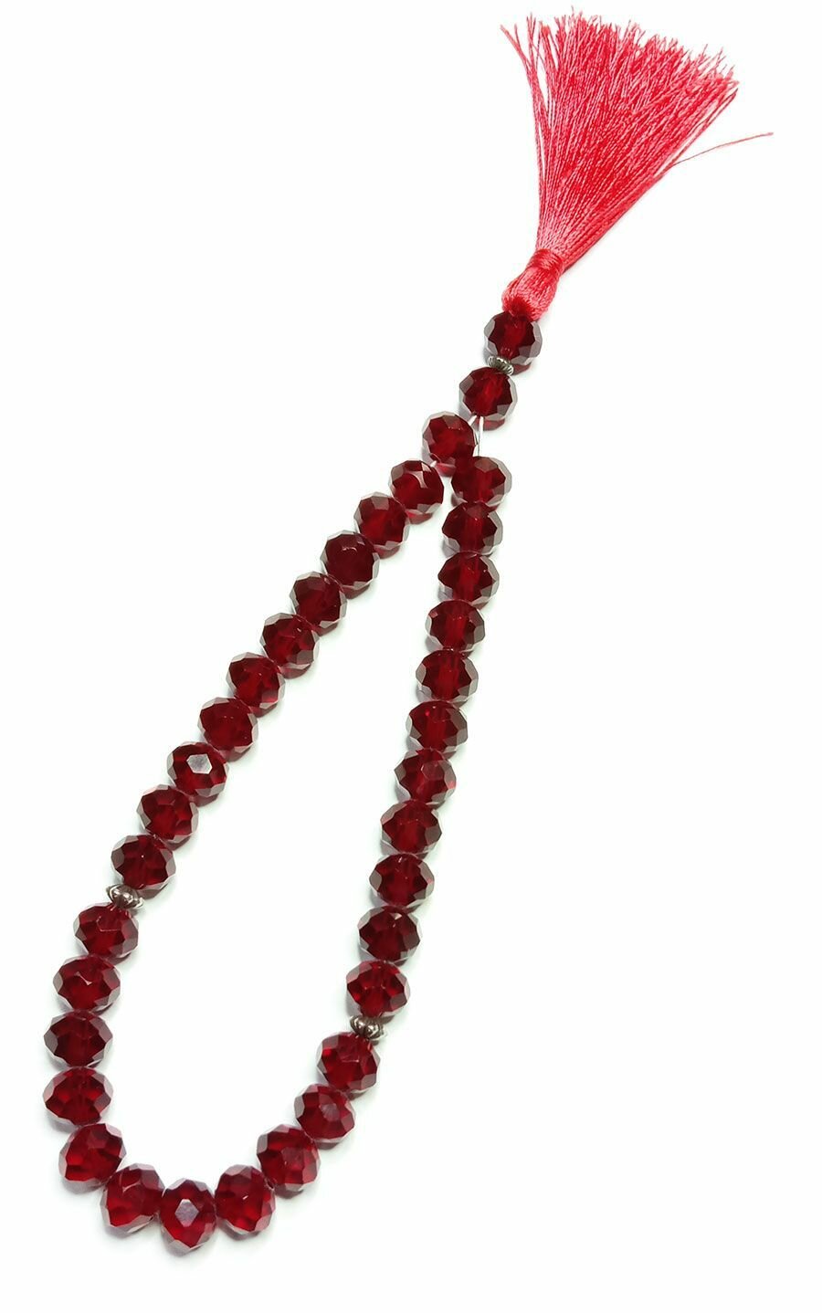 Четки из граненного хрусталя 33 бусины , диаметр каждой бусины 8 мм