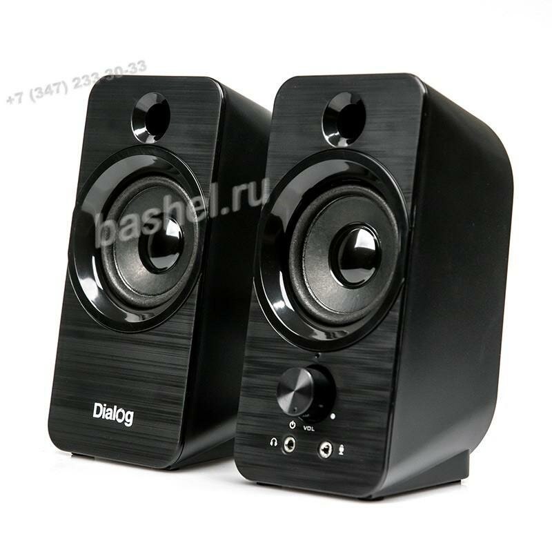 Колонки Dialog Stride AST-17UP, 2.0, 10W RMS, PhoneOut, Mic In, чёрные, питание от USB