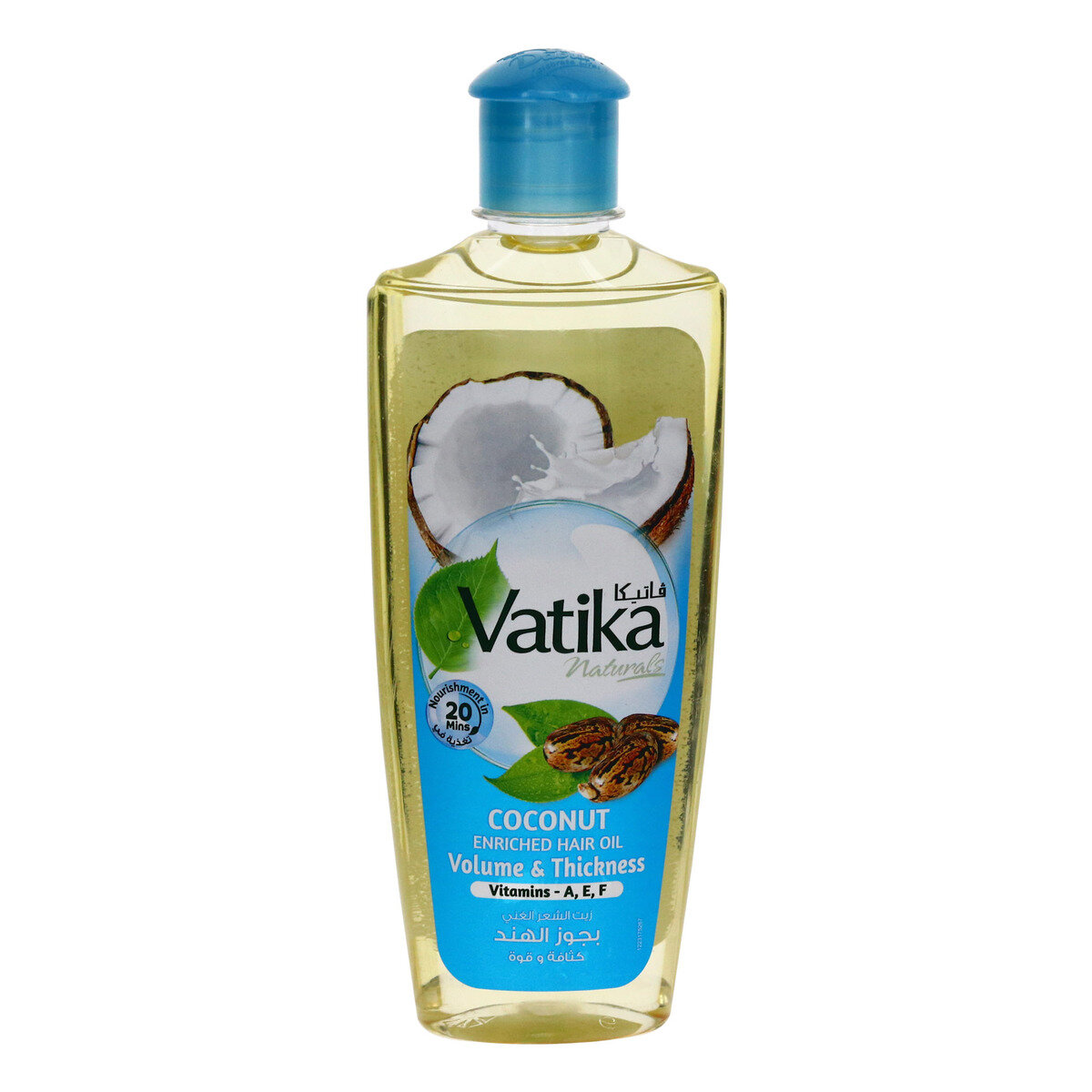 Vatika COCONUT Enriched Hair Oil, Dabur (Ватика кокос Масло для толщины и объема волос, Дабур), 200 мл.