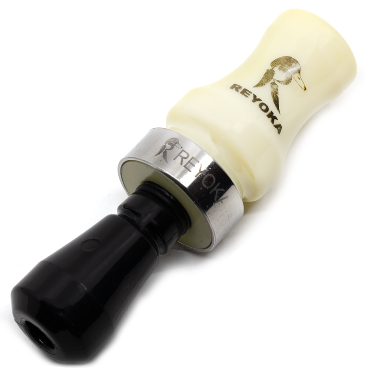 Манок духовой на утку крякву Reyoka Ordek Cift 2 лепестка Белый / Чёрный