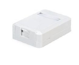 Корпус настенной розетки для установки 1-ой вставки типа Keystone Jack, белый