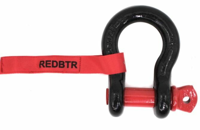 Шакл для крепления буксирного троса и блоков лебёдки (серьга) 23 мм (7/8") до 6,5 тонн /redBTR/