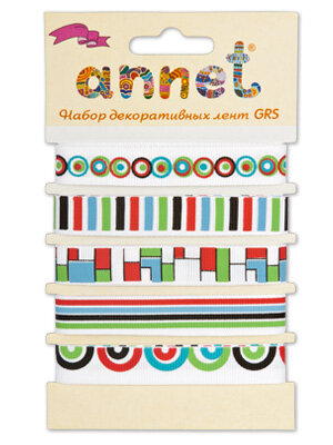 Annet" Набор лент GRS 12 мм, х 5 цв 011 "мозаика