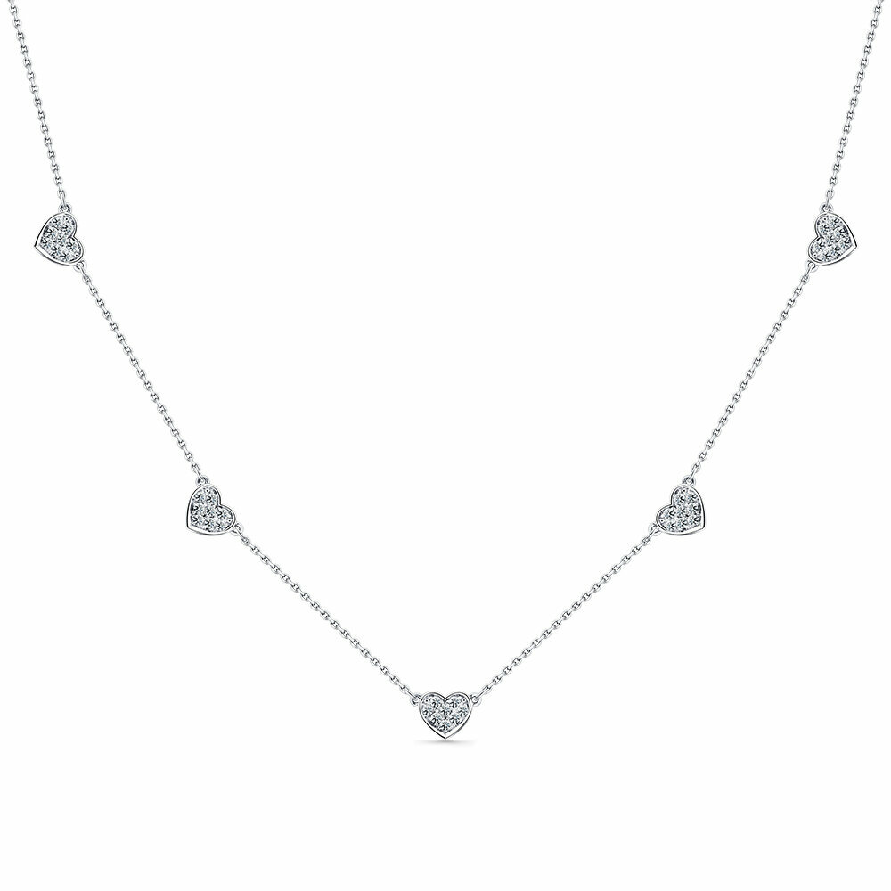 Колье, белое золото, 585 проба, бриллиант