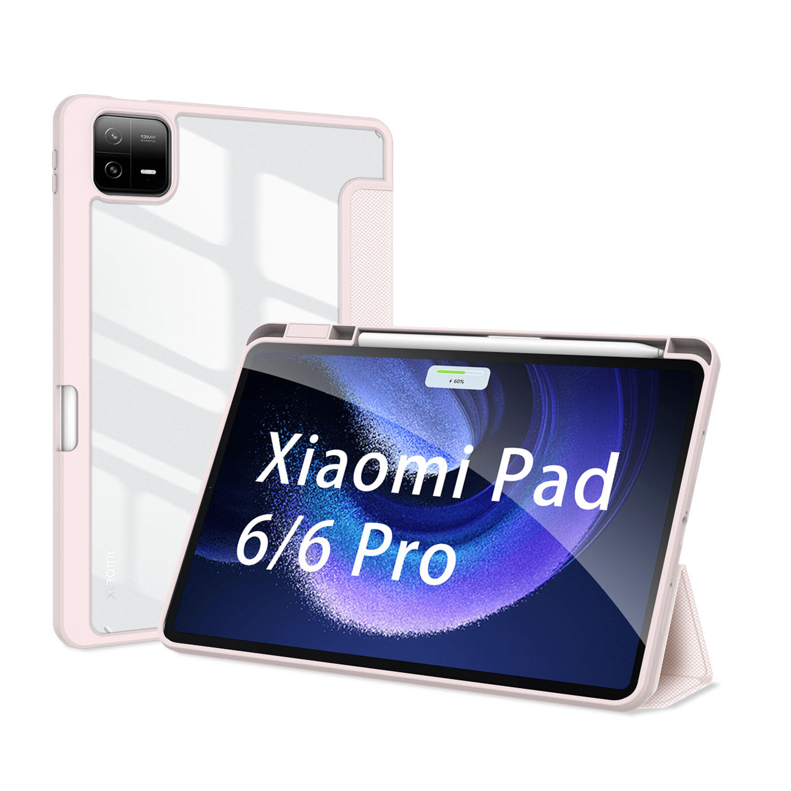 Чехол-книжка Dux Ducis для Xiaomi Pad 6 / 6 Pro, Toby series розовый