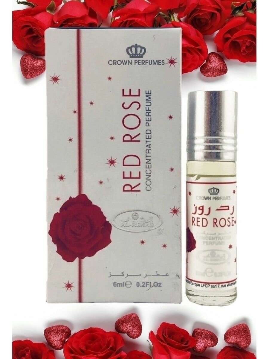 Al Rehab / Red Rose / Духи-масло, для женщин, 6 мл
