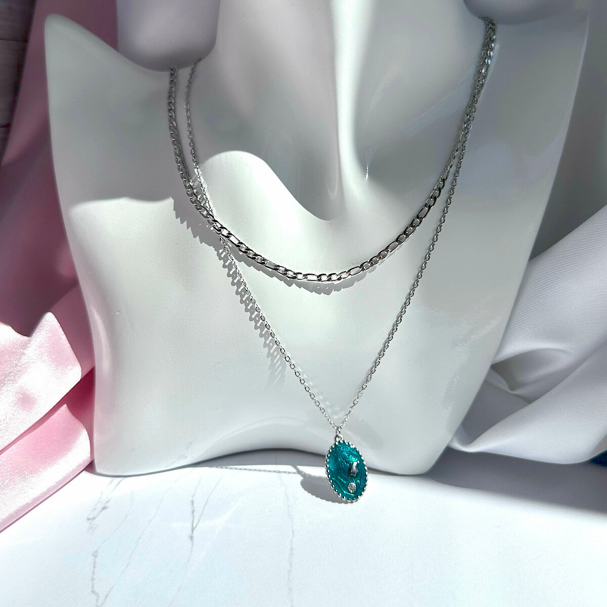 Колье, циркон