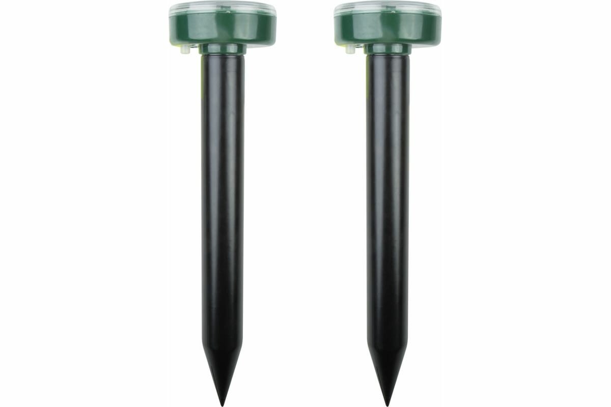 Ультразвуковые отпугиватели кротов Rexant на солнечной батарее, радиус работы 20м