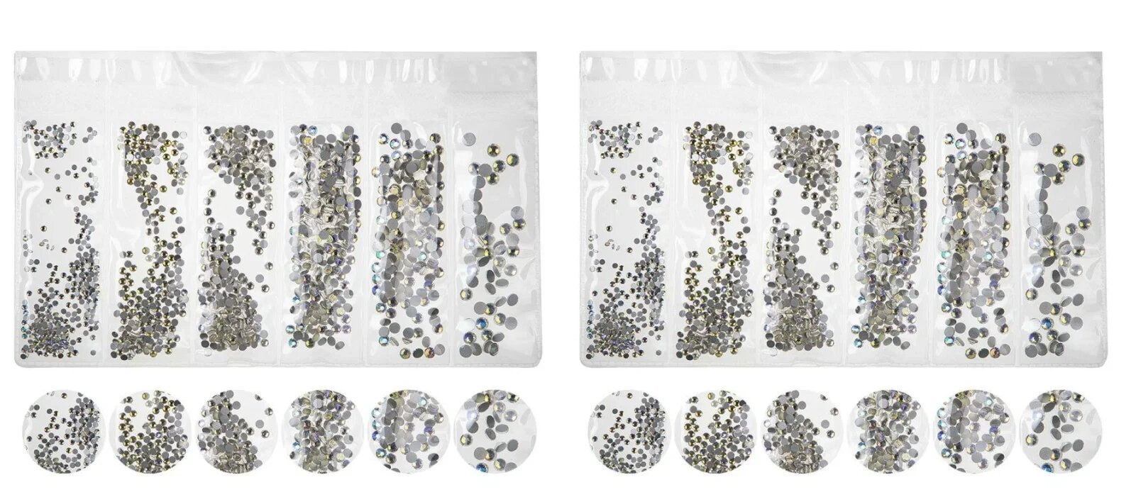 Набор страз для ногтей Nail Art, синий, 2 упаковки