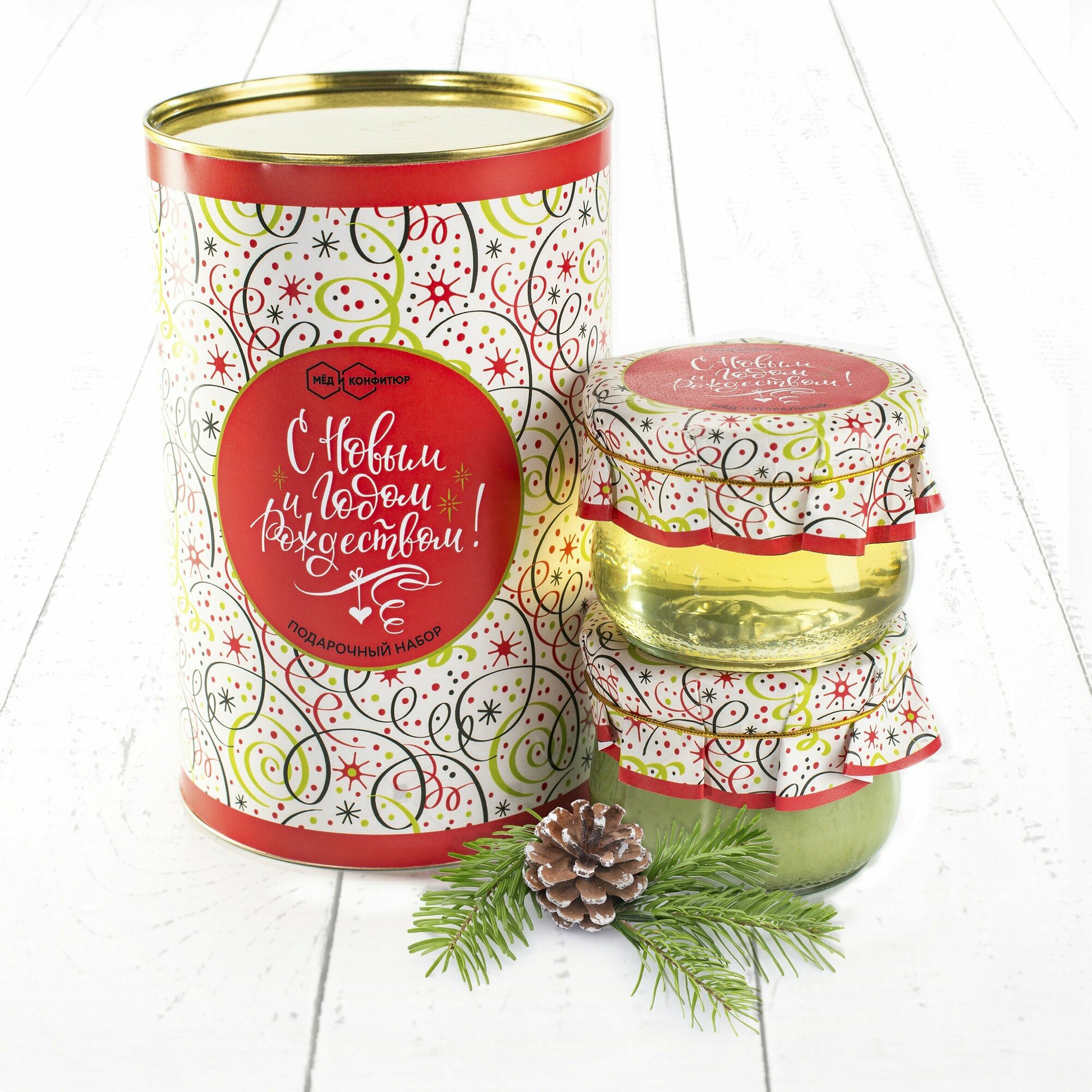 Подарочный Набор "Тубус Фейерверк с киви и акациевый мёд"