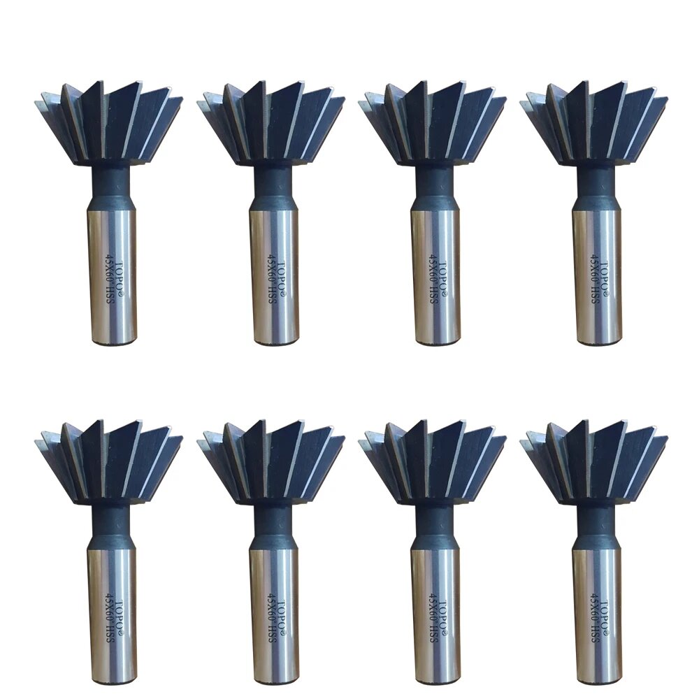 Концевая фреза "ласточкин хвост", 45/60 градусов, 10/12/14/16/18/20/25/30/32/35/40/45/50/60 мм, 1 шт. D 16mm, 45 Degree