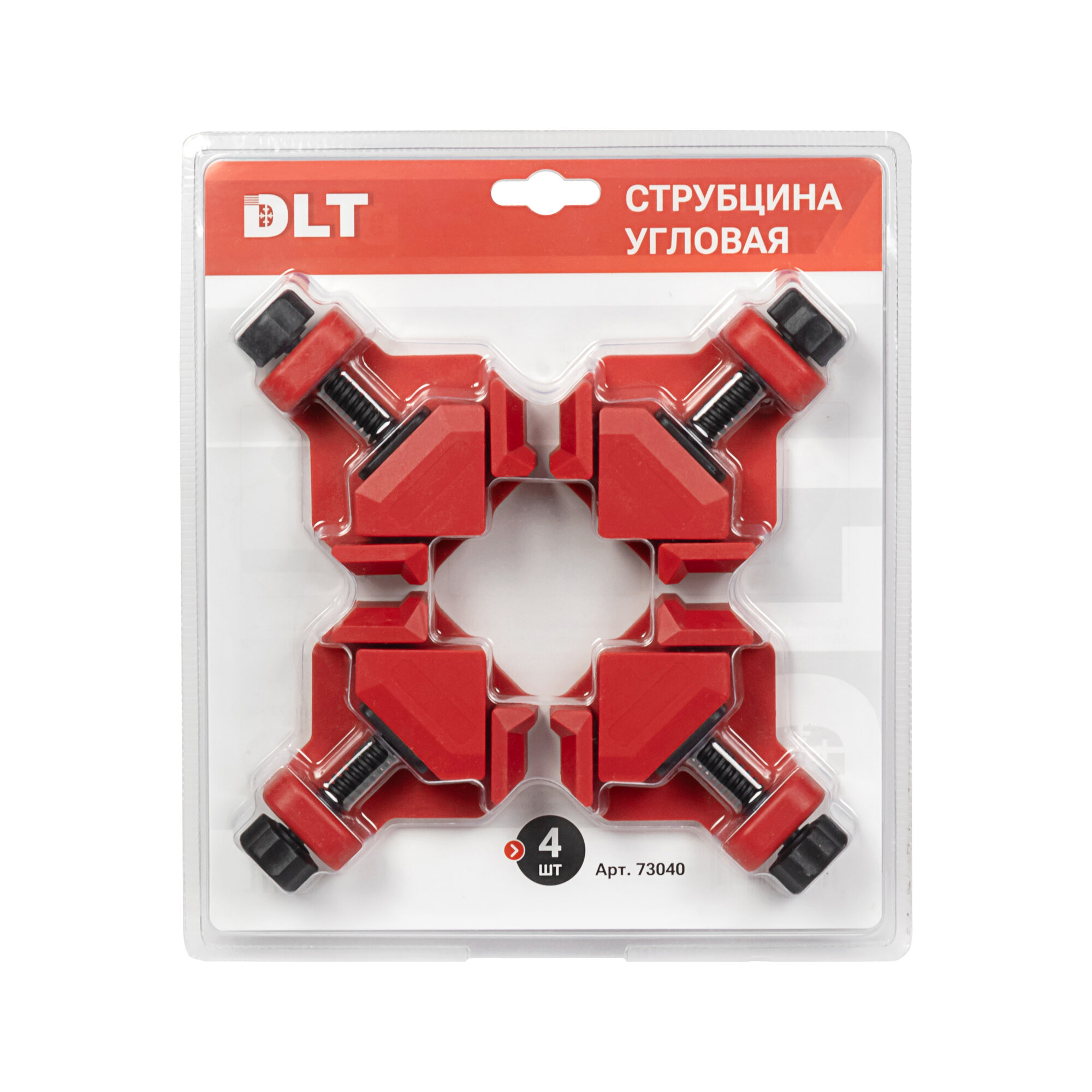 Струбцина угловая быстрозажимная DLT, набор 4 штуки, арт.73040