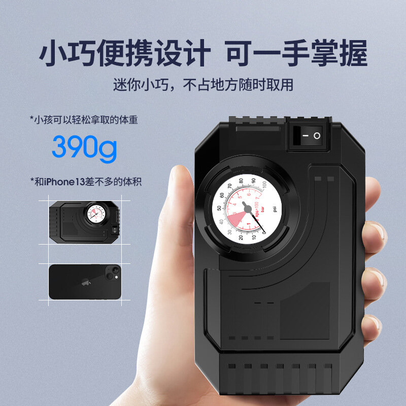 Удобный мини-насос для автомобиля, электрический компрессор для накачивания шин, насос для велосипеда