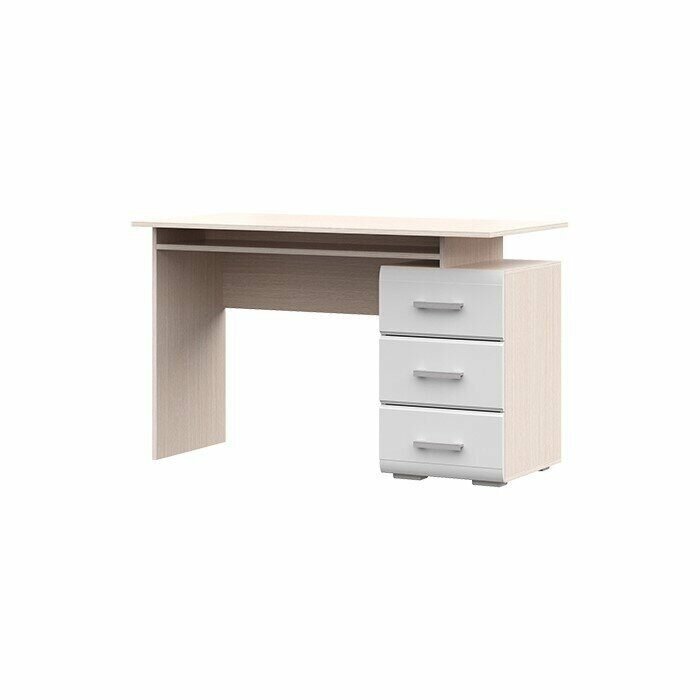 Стол письменный «Симба» (Дуб Белфорт/Белый глянец) 120х59х75