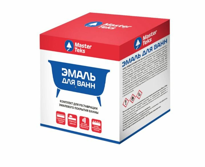 Эмаль для реставрации ванн MasterTeks эпоксидная 800 г