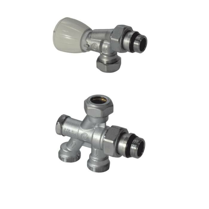 Термостатический комплект Giacomini R438, угловой, для радиатора, для двухтрубной системы