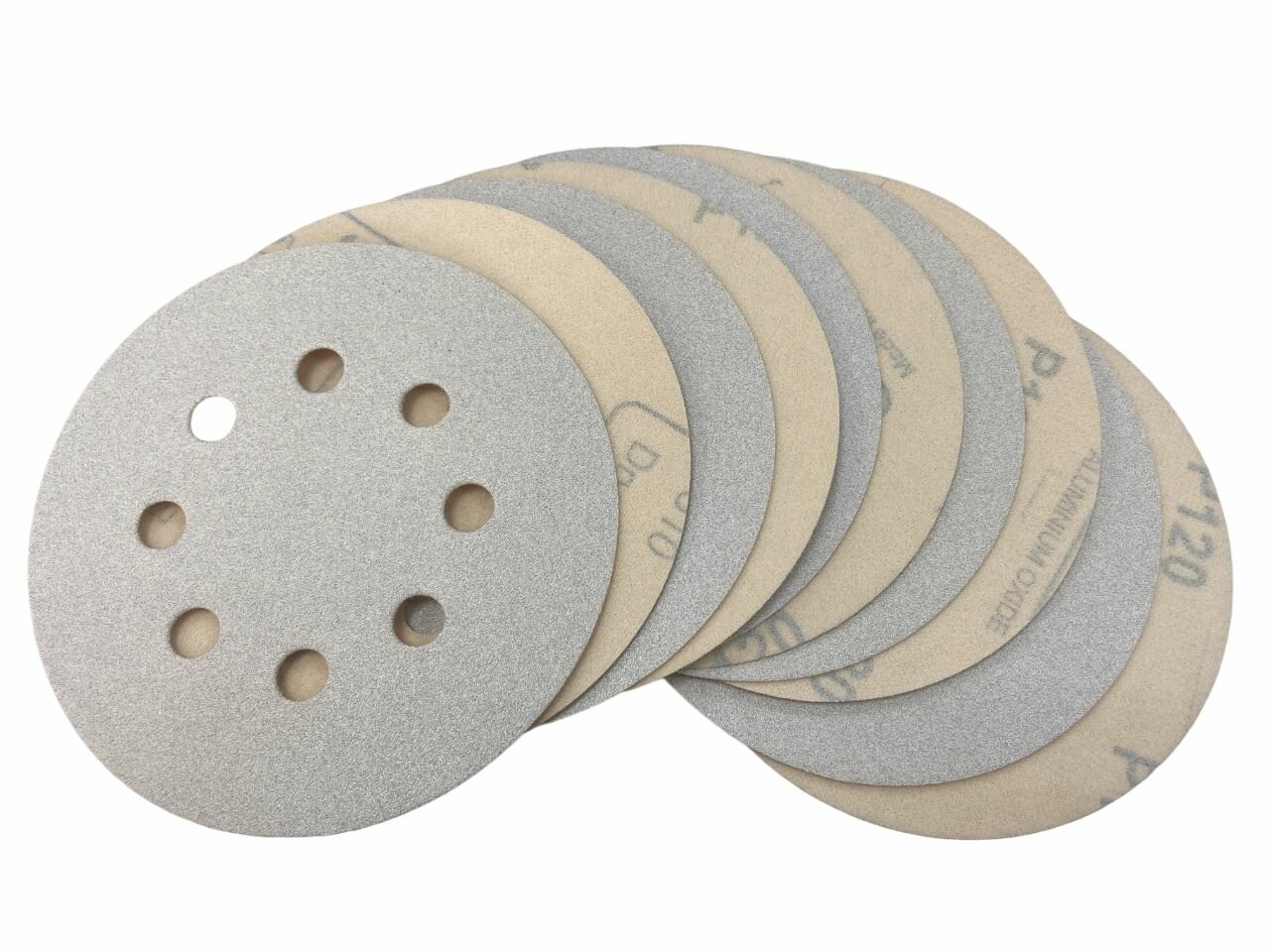 Круг шлифовальный Smirdex 510 White Line, 125 мм, 8 отверстий, оксид алюминия P120 (10 шт.)