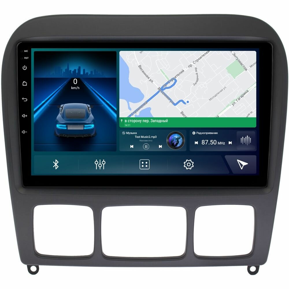Магнитола CRS-300 Mercedes-Benz S-Class W220 1998-2005 - Android 13 - Процессор 8 ядер - Память 4+64Gb - Carplay - DSP 36 полос - 4G(Sim)