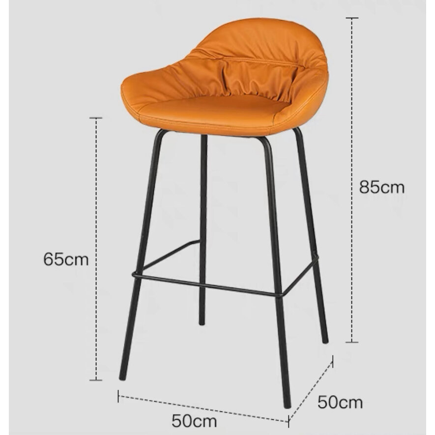 Барный стул Finley (Мягкое сиденье / 65см / цвет оранжевый)