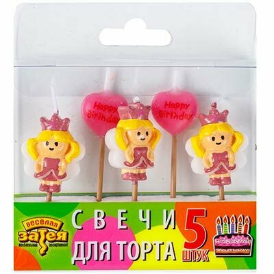 Свечи д/торта на пиках Принцесса НВ5шт/A