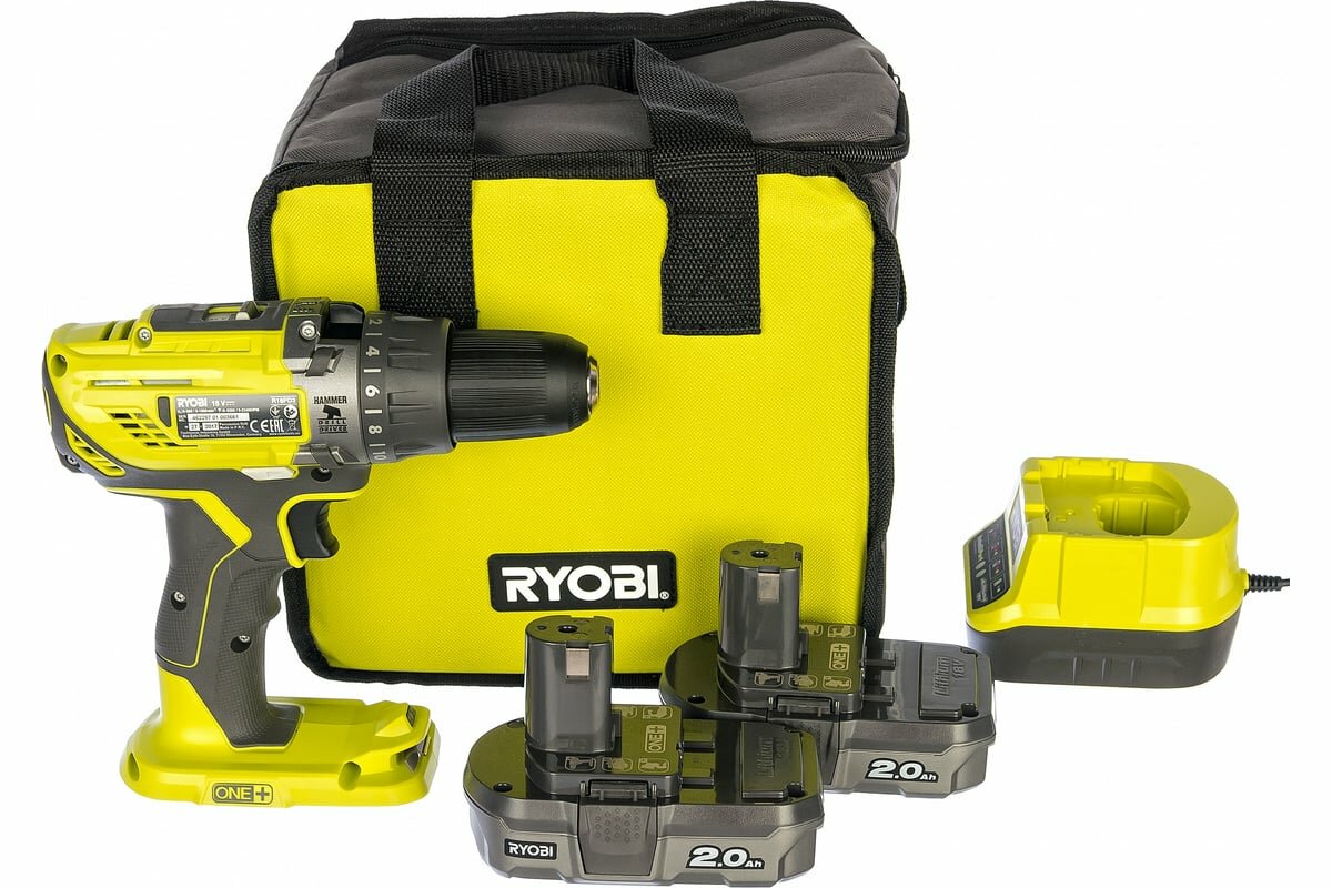 Ryobi ONE+ ударная дрель-шуруповерт R18PD3-220S 5133003342