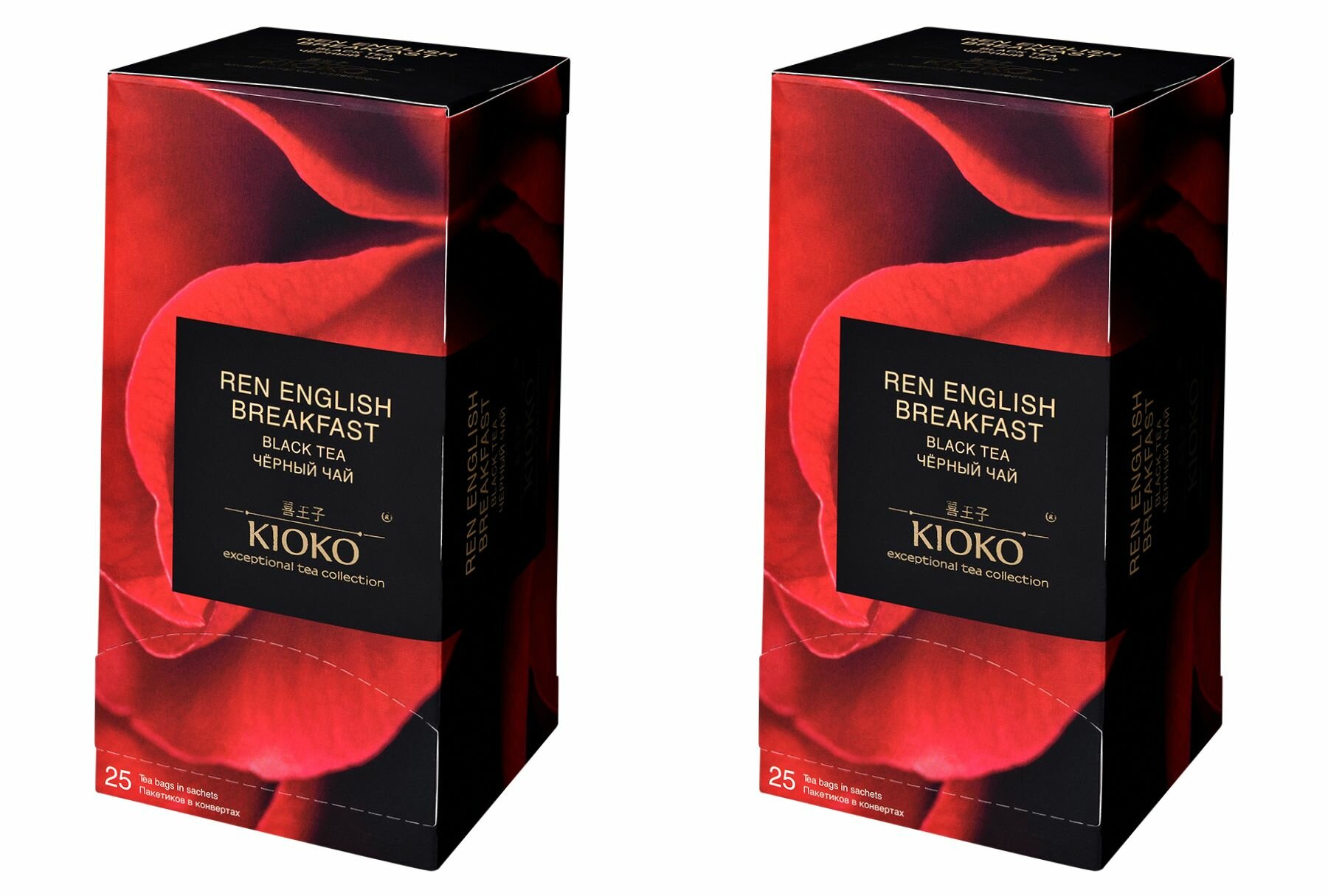 Kioko Чай черный Ассам Ren English Breakfast, 2,2 г, 25 пакетиков, 2 уп