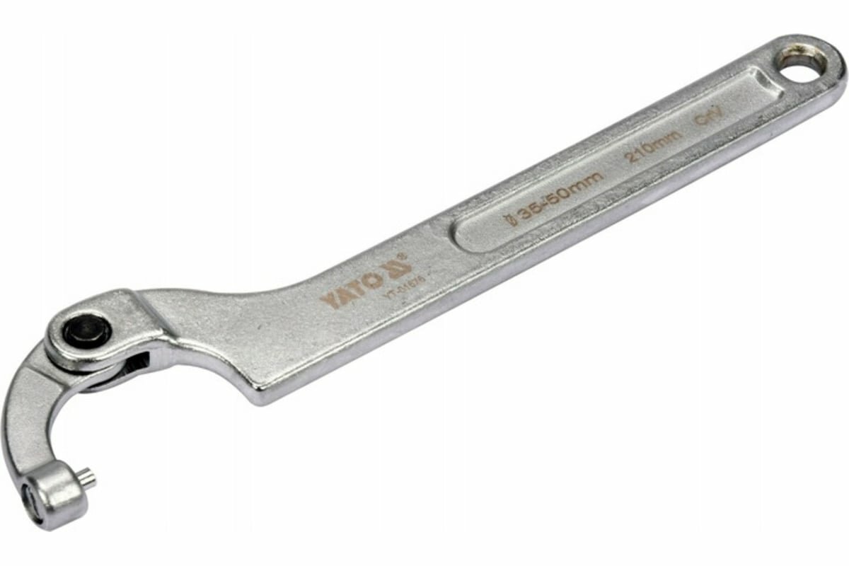 YATO сегментный шарнирный ключ 35-50 мм, длина 210 мм, круглый штифт YT-01676
