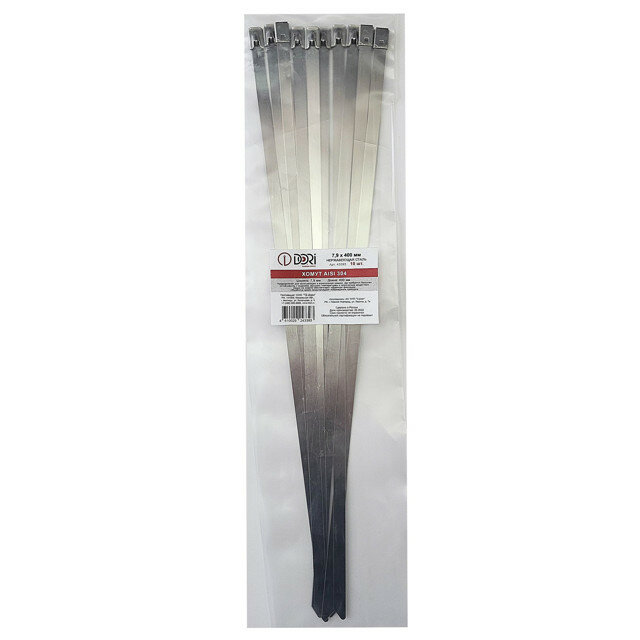 DORI кабельная стяжка 400х7,9 мм из нержавеющей стали набор 10 шт для монтажа кабелей