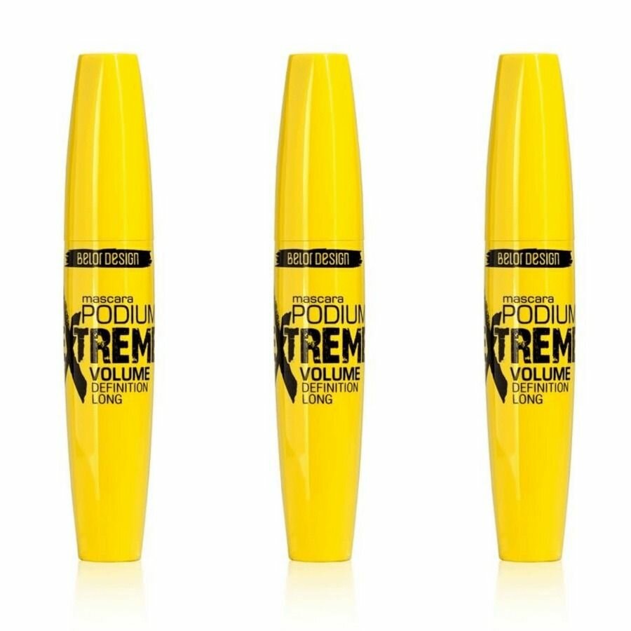 Belor Design Тушь для ресниц Lash Sensational 6037, черная, удлиняющая, 13.1 мл, 3 шт