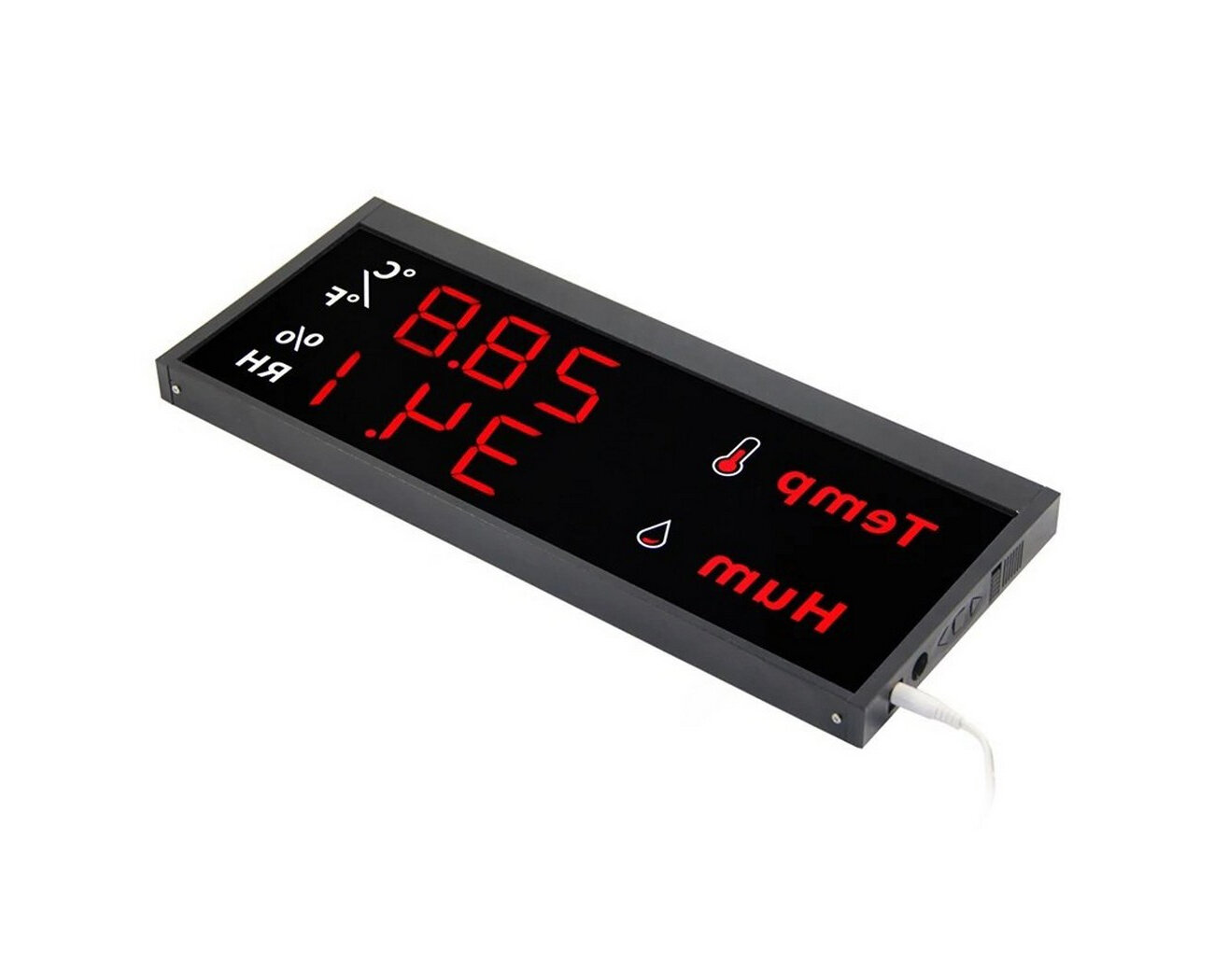 Wi-Fi датчик температуры и влажности Straz 956 Mod: Wi-Fi TH (Tuya) (U56625MU) для сверх низких температур -40.+120 с огромным экраном с приложением