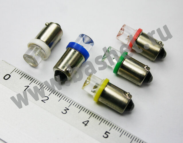 BA9S 2132 BA9S-1LED-8mm-100deg-Y, Автолампа светодиодная