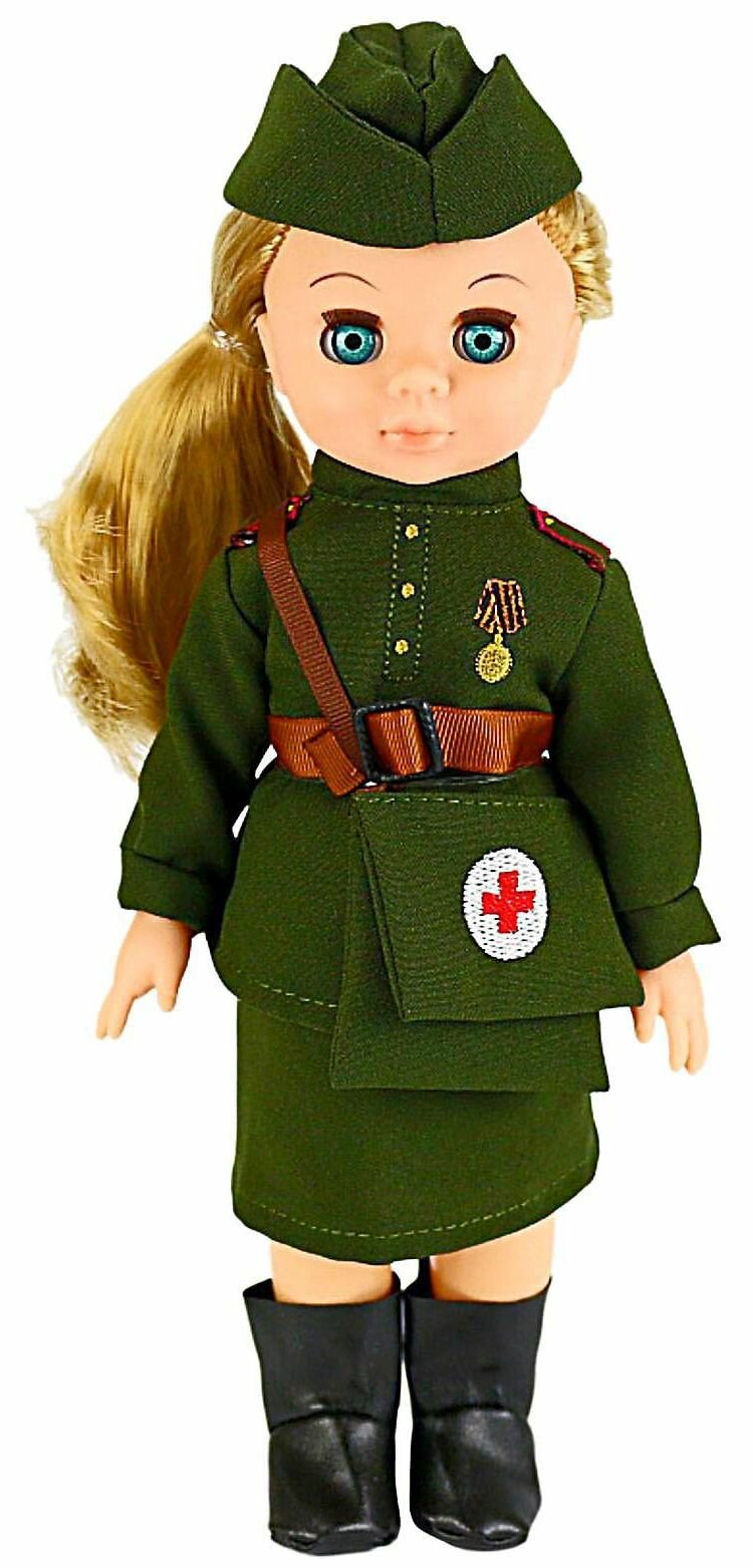 Детская кукла-военный "Санитарка", игрушка для девочек, классическая куколка, закрывающая глаза, 30 см