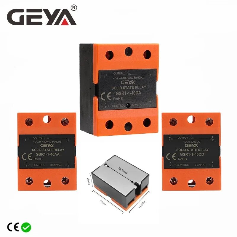 GEYA GSR1-1 Твердотельное реле DC-AC 10-120A DC to AC, 120A
