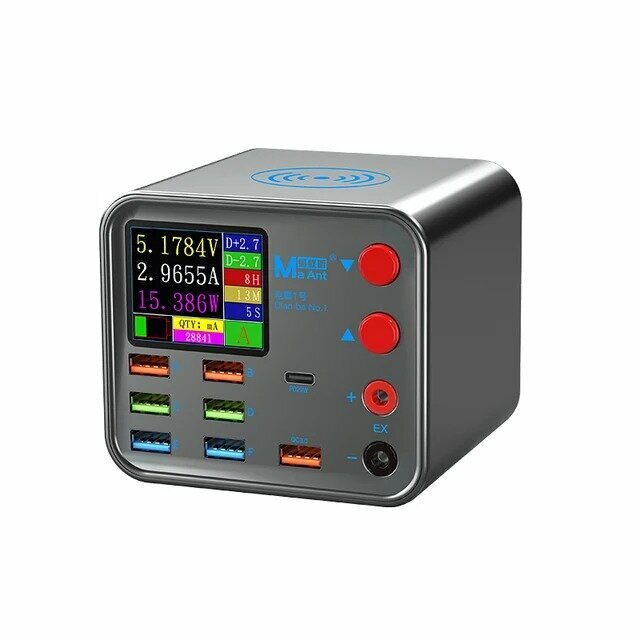 Блок питания MaAnt DianBa No.1 Pro + 7USB + 1 Type-C + беспроводная зарядка