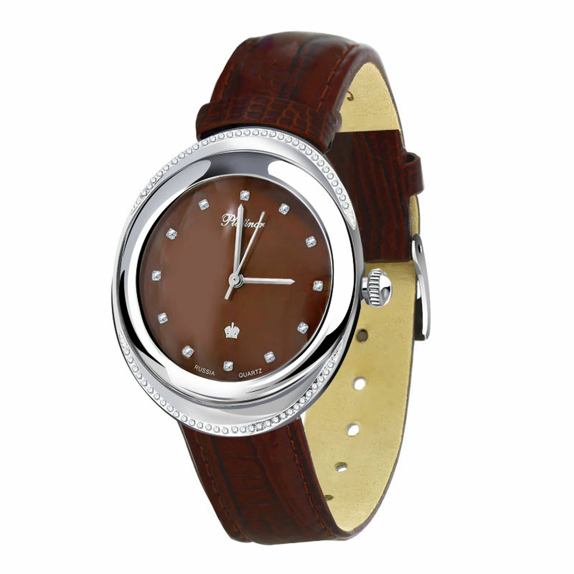 Наручные часы, серебро, фианит