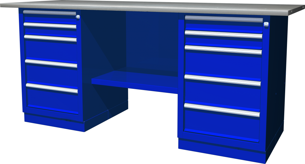 Ombra OWB2-55 Верстак с двумя тумбами, тумбы по 5 ящиков, 1900х686х820 мм