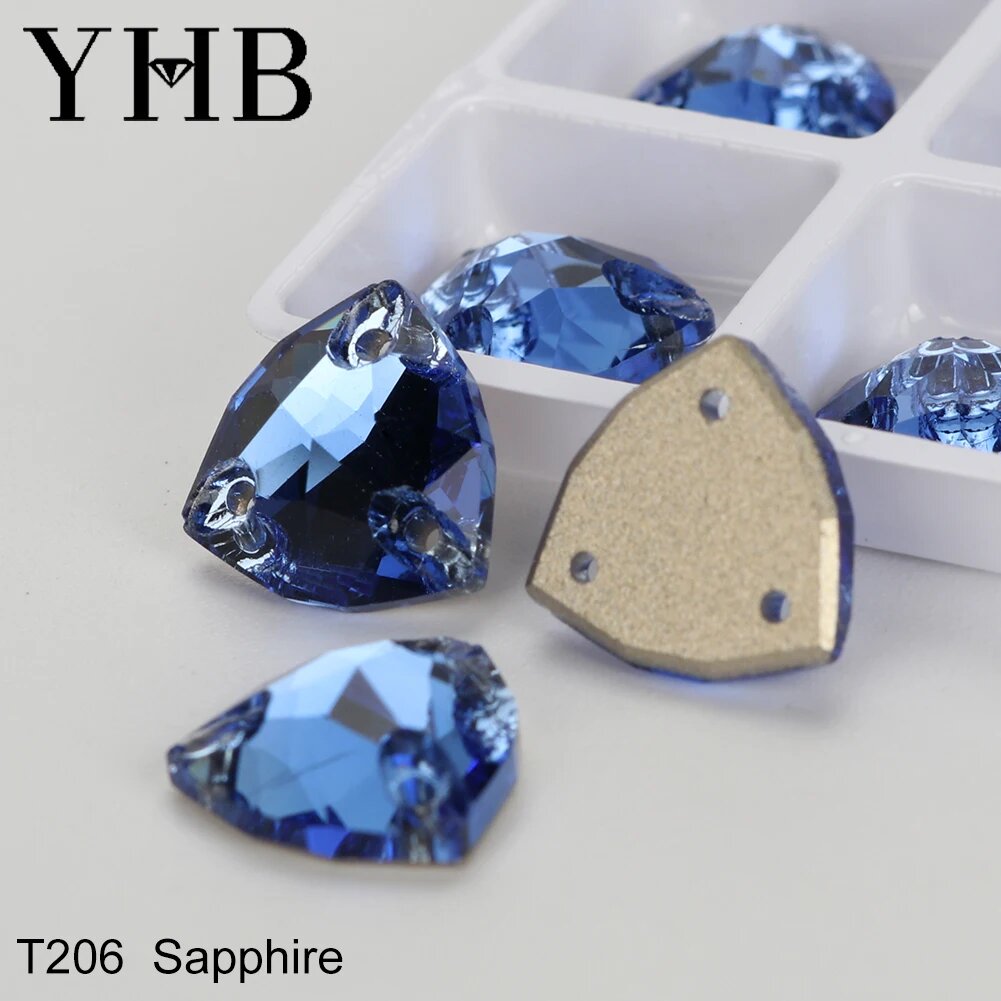 Стразы YHB Sapphire T206, 12 мм, 28 шт.
