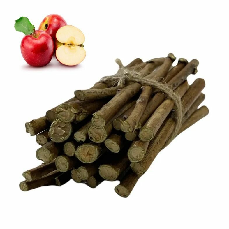 Лакомство для грызунов, палочки "Яблоня" уход за зубами 250гр для хомяков, дегу, крыс, шиншилл, кроликов