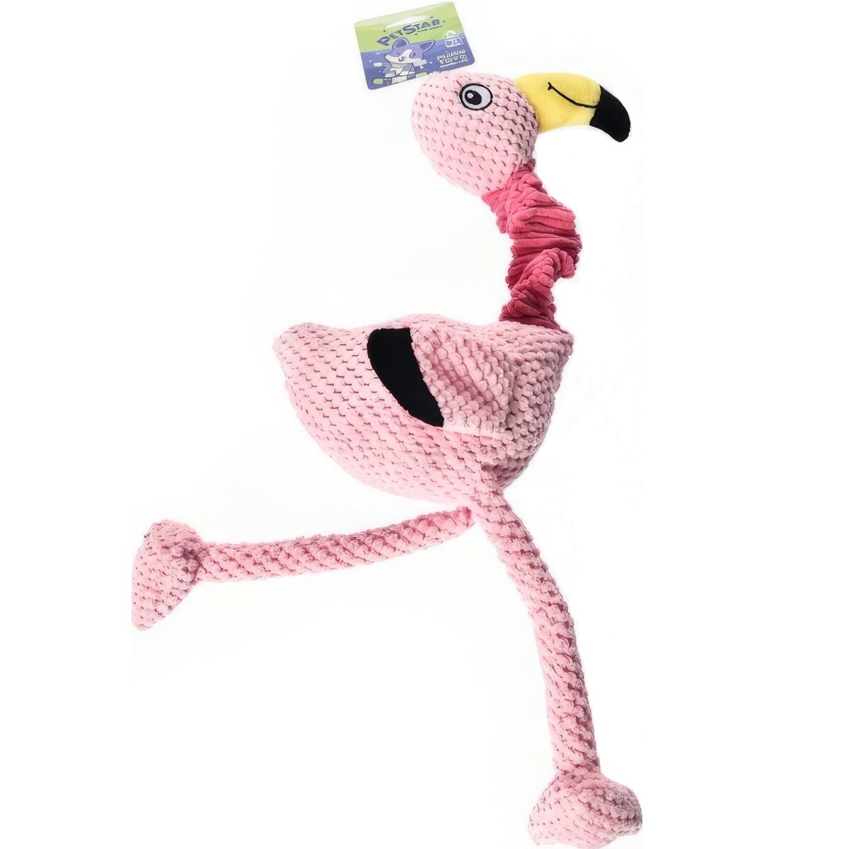 PET STAR игрушка для cобак фламинго 17*51см, с пищалкой, полиэстер