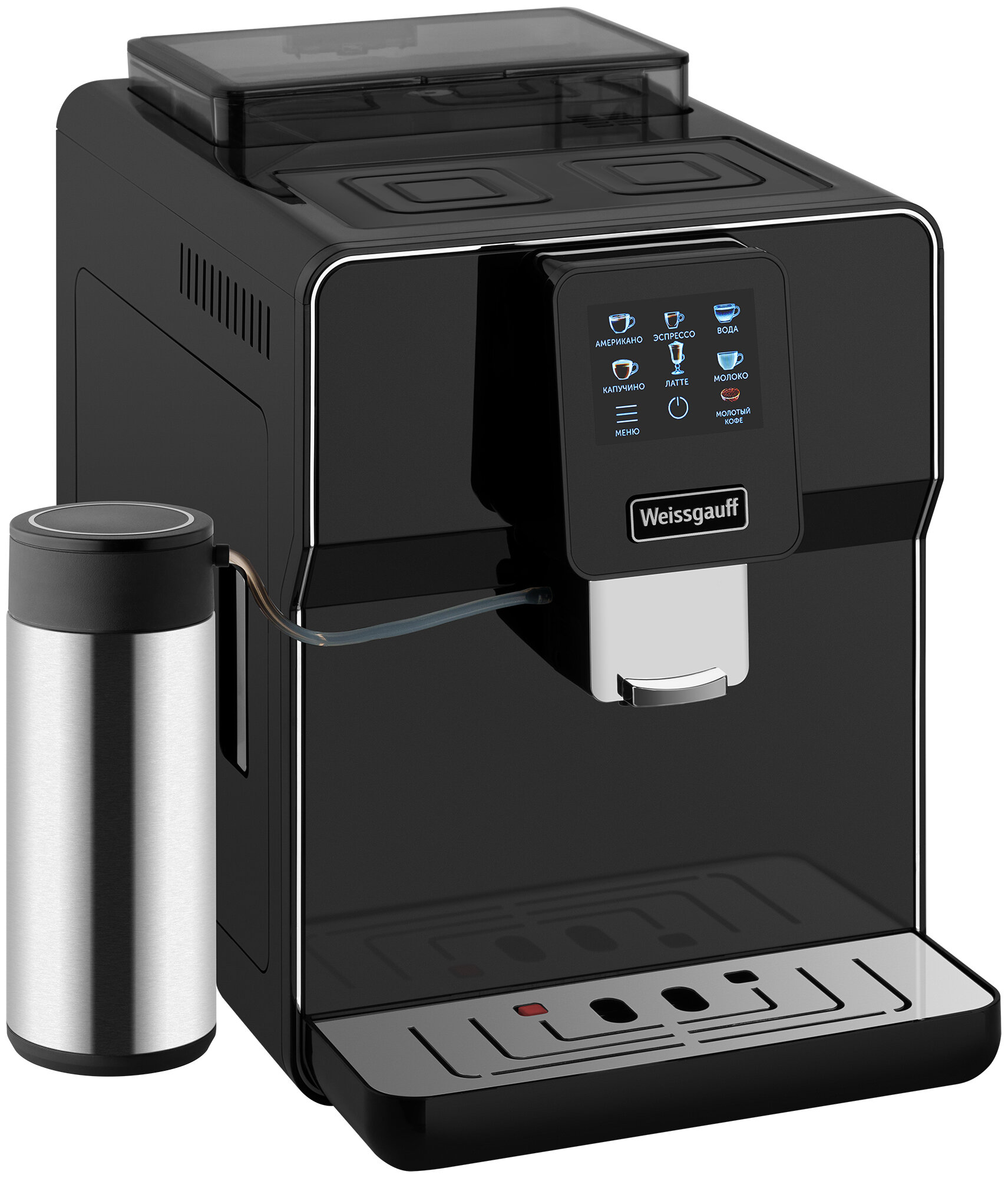 Кофемашина Weissgauff WCM-330 TFT Touch Cappuccino Nero