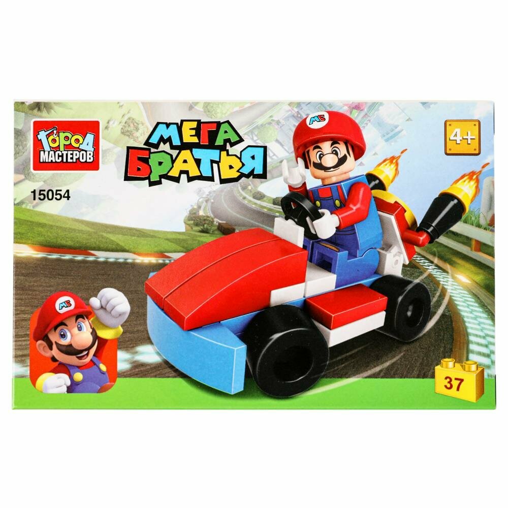 Город мастеров. Конструктор "Марио. Мега братья" 37 деталей, развивающий, для детей от 4 лет